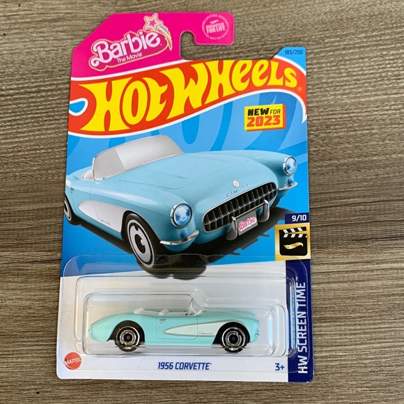 Toys | Hot Wheels Car Barbie Movie 1956 Blue Chevy 56 Corvette ...